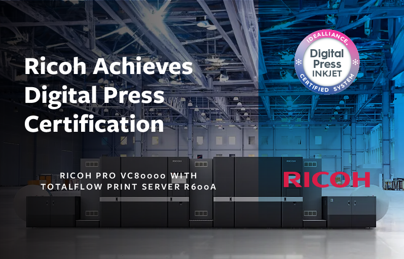 Ricoh Pro VC80000 Achieves Idealliance Digital Press Inkjet System Certification: A Benchmark ...